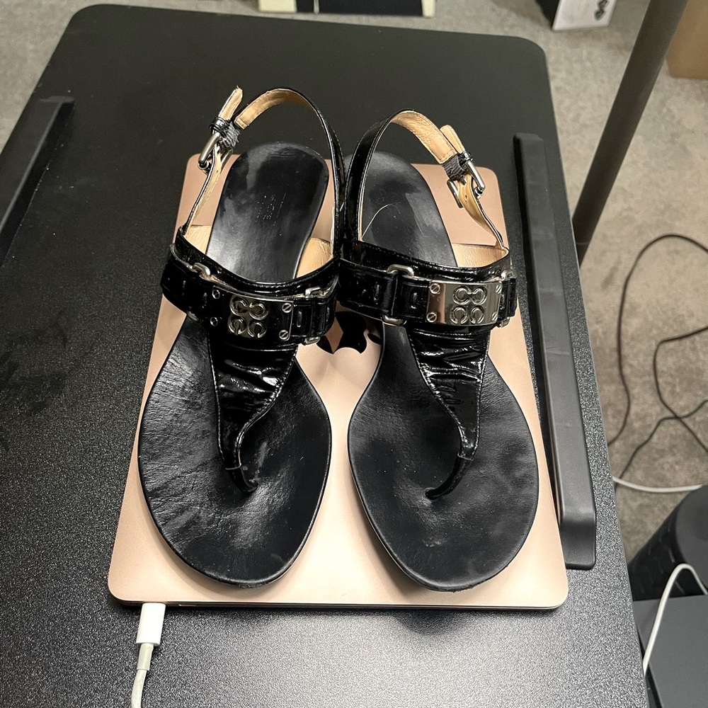 Coach Danielle Soft Patent Leather Sandals With Box! - Gem